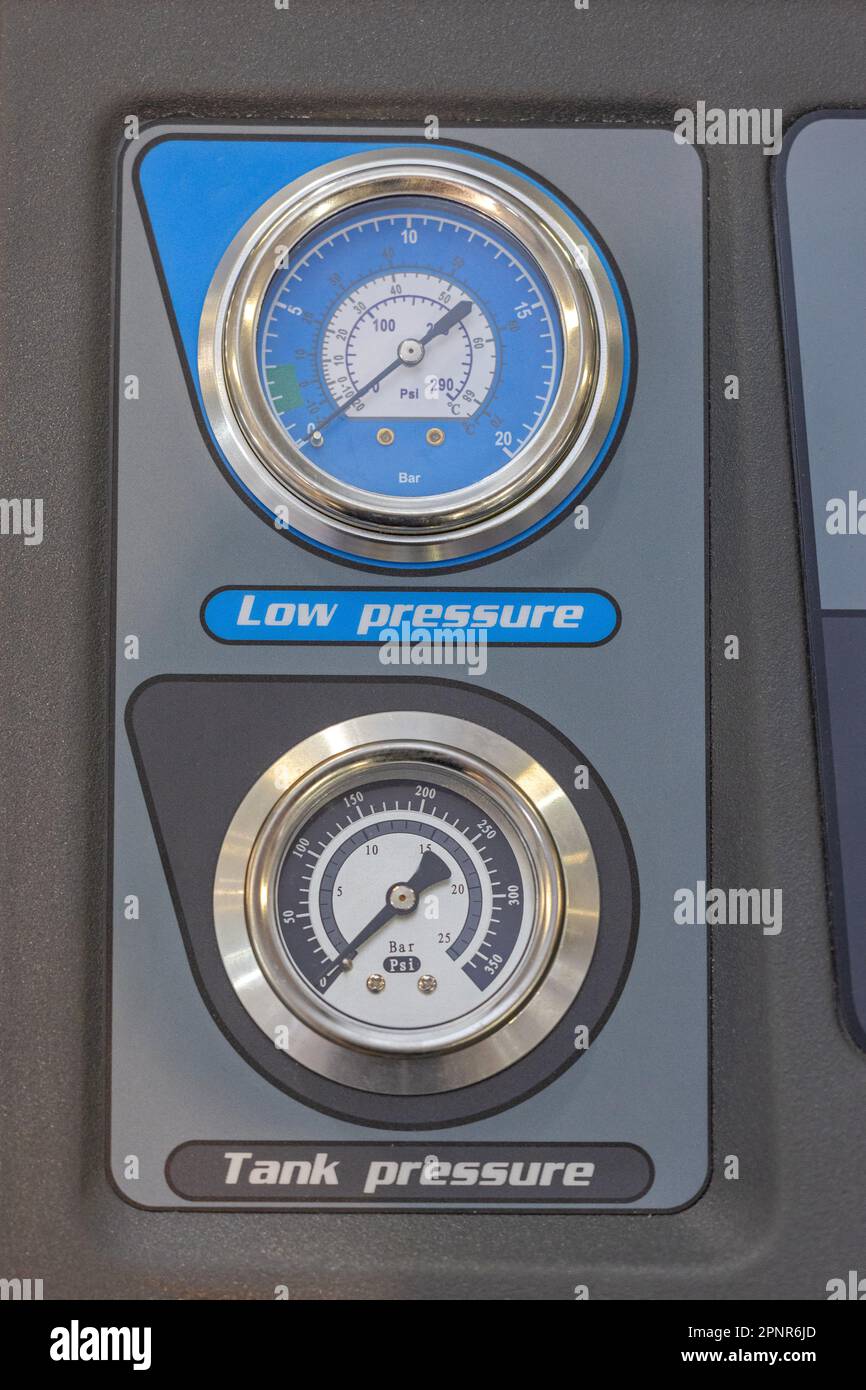 Low Pressure Tank Gauge Bar Psi Scale Garage Equipment Machine Stock ...