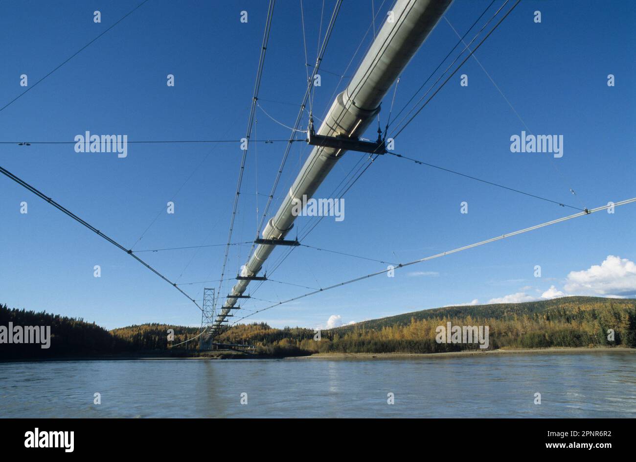 Transalaska pipelinecrossing a river, Alaska Stock Photo - Alamy