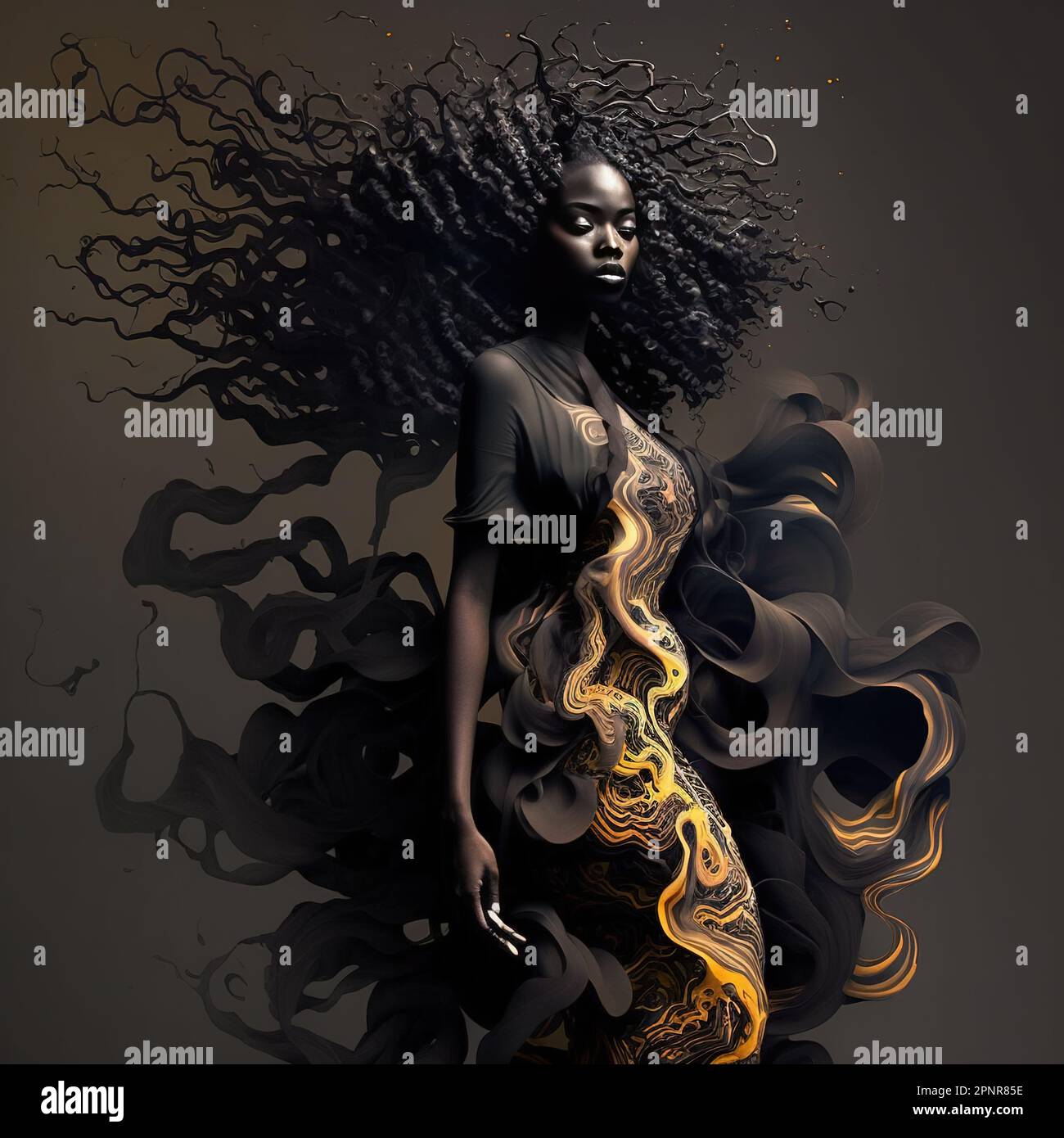 Raven haired model hi-res stock photography and images - Alamy