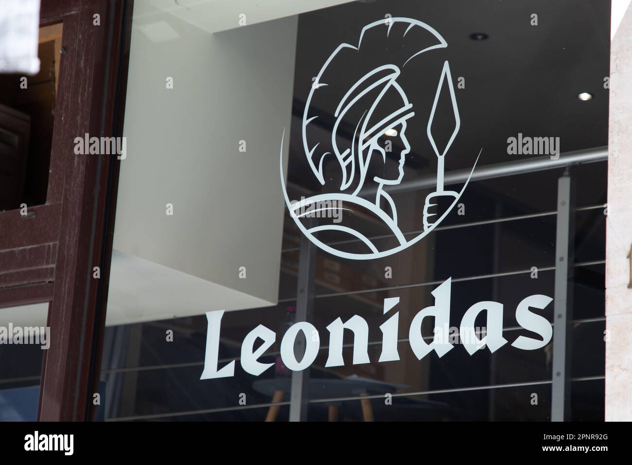 Bordeaux , Aquitaine France - 04 17 2023 : Leonidas logo brand and sign ...