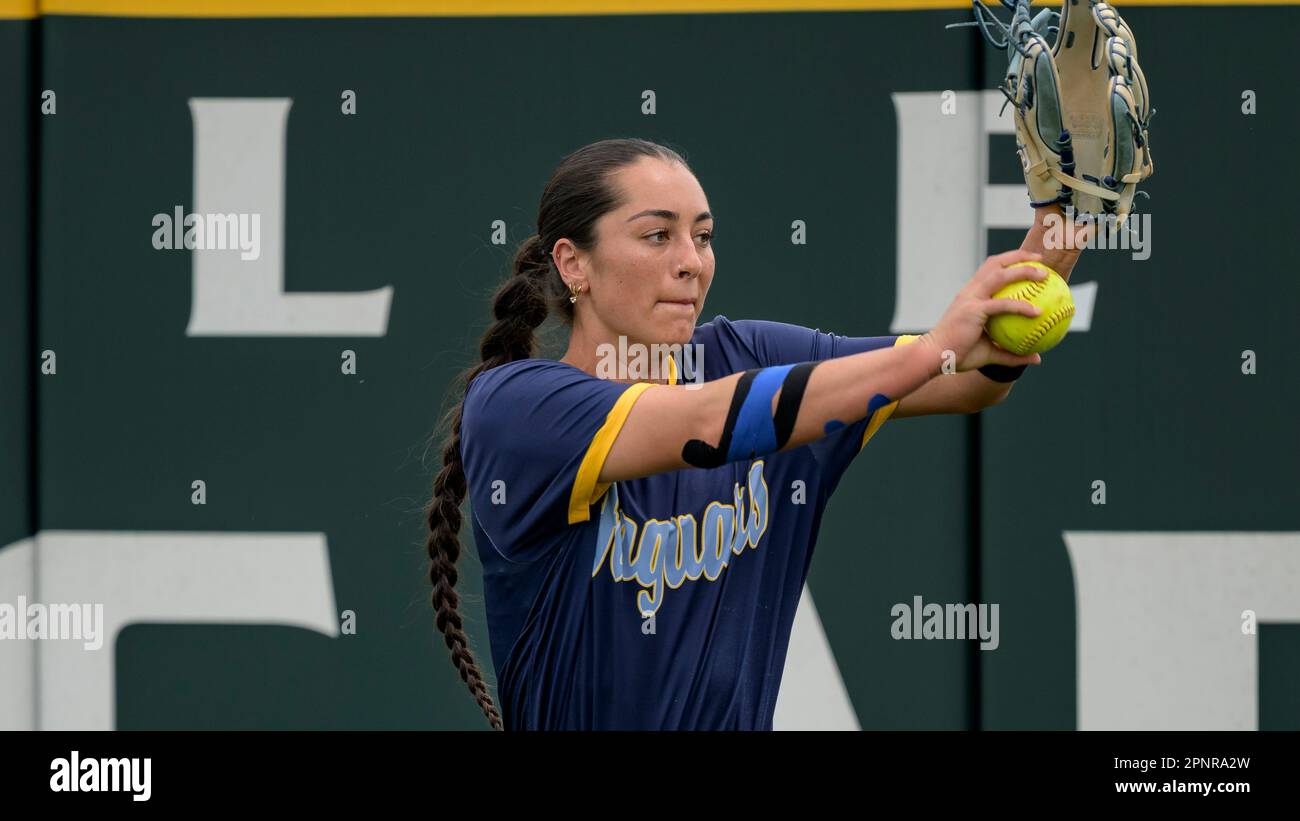 Southern University pitcher Raquel Latta (14) throws during an NCAA ...