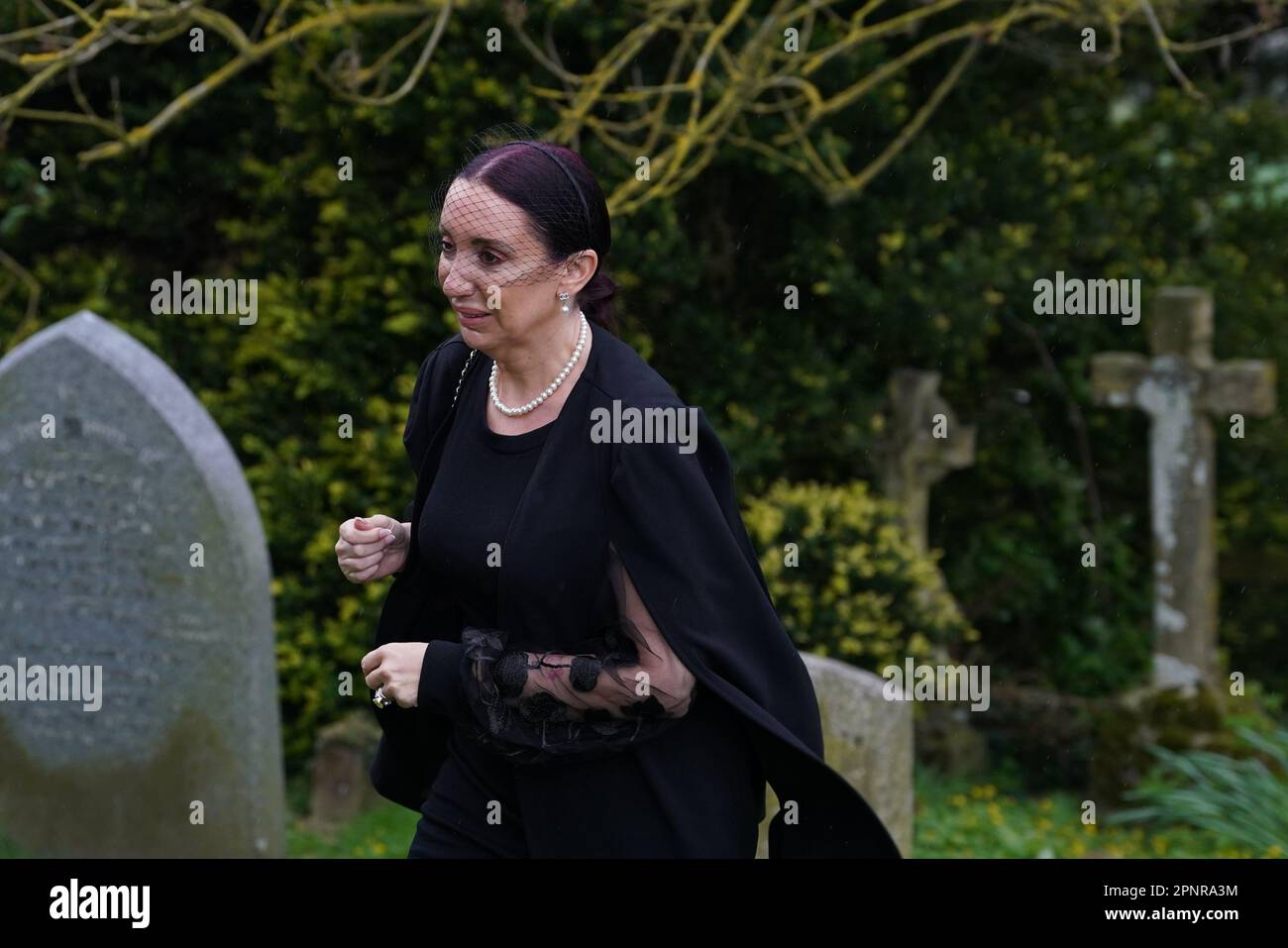 Daughter of Paul O'Grady, Sharyn Mousley, arriving for the funeral of ...