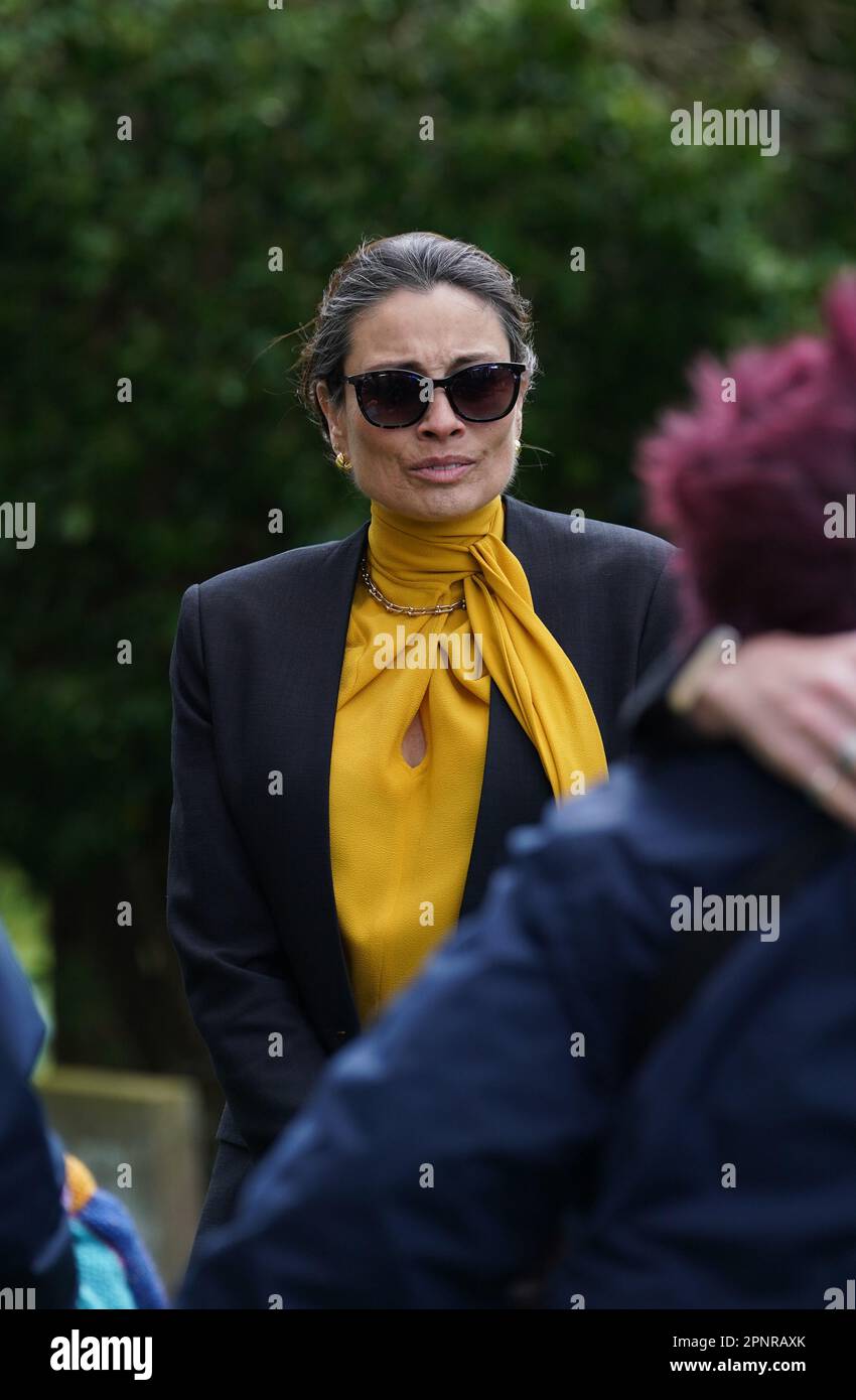 Melanie Sykes arriving for the funeral of Paul O'Grady at St Rumwold's ...