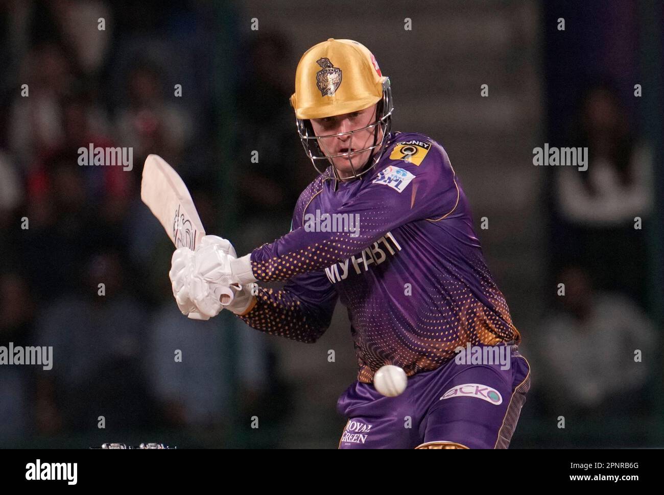 Kolkata Knight Riders' Jason Roy plays a shot during Indian Premier ...