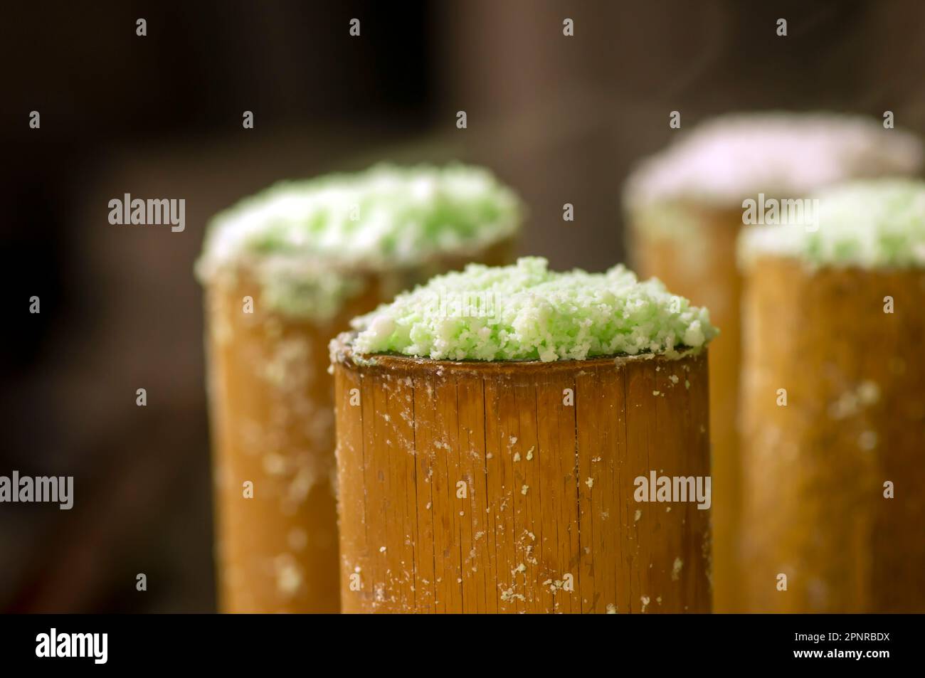 Kue Putu, Indonesian traditional street food, made with bamboo ...