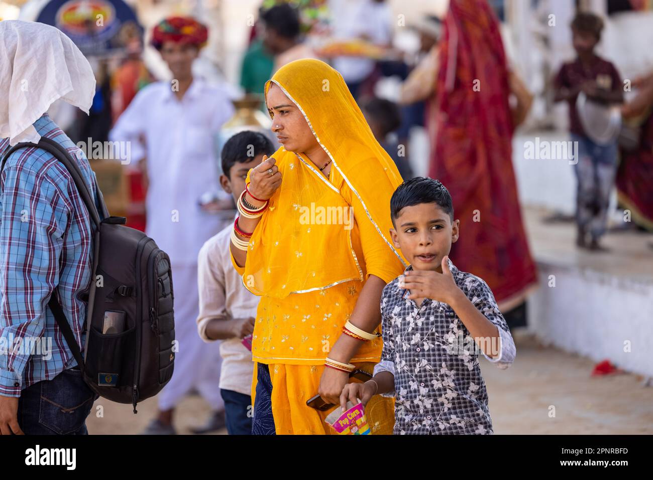 Pushkar, Rajasthan, India - Nov 2022: Pushkar fair, Portrait of woman ...