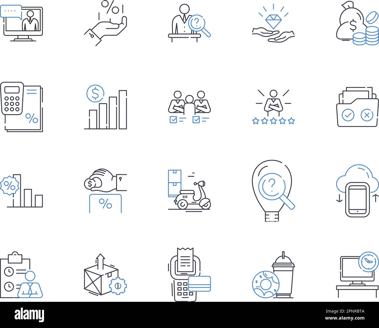 Supply Range Line Icons Collection Availability Stock Selection