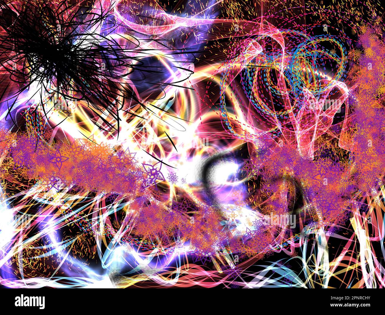Illustration of abstract psychic wave that represents an expanded ...