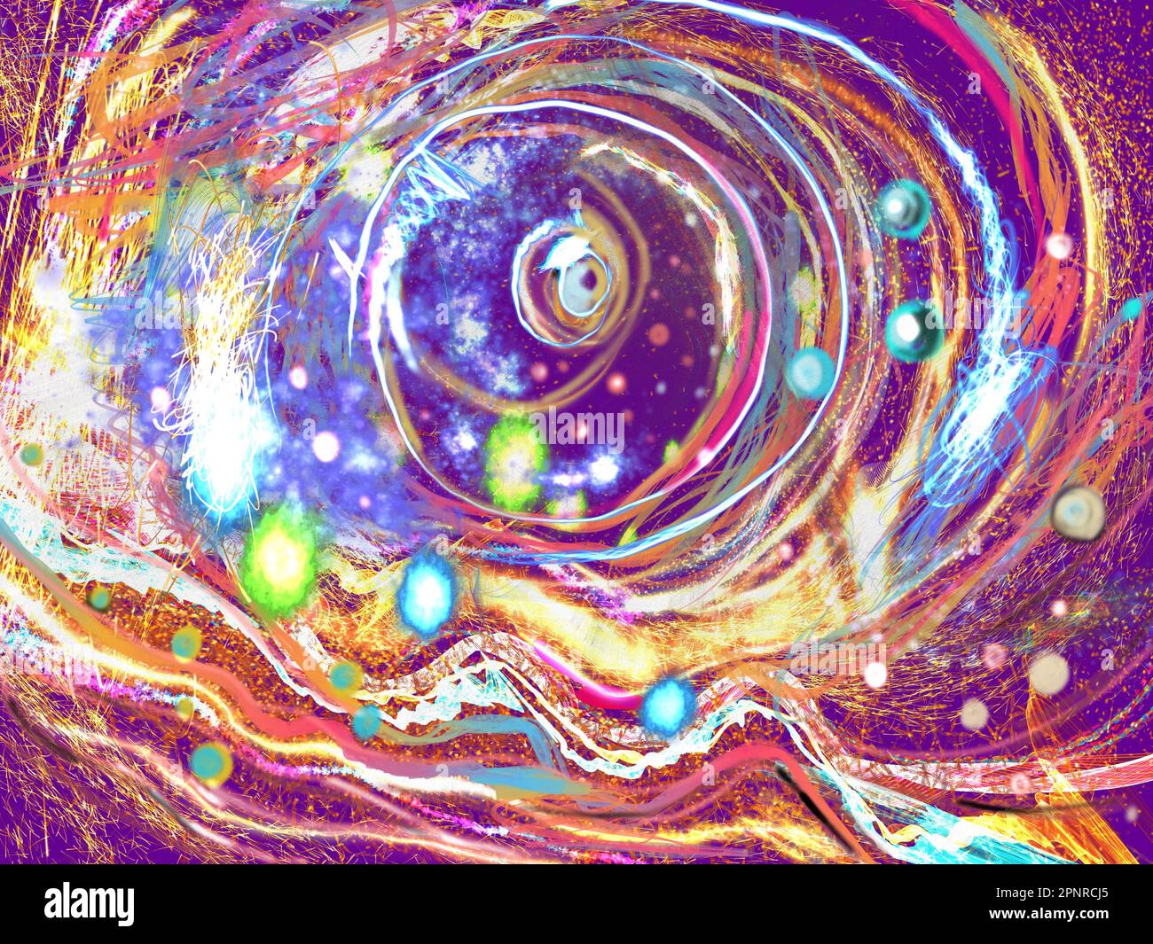 Illustration of abstract psychic wave that represents an expanded ...