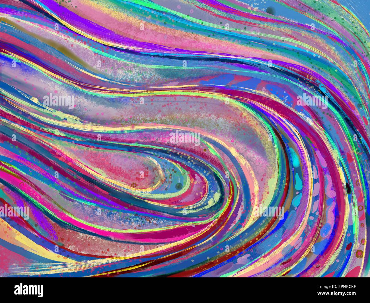 Illustration of abstract psychic wave that represents an expanded ...