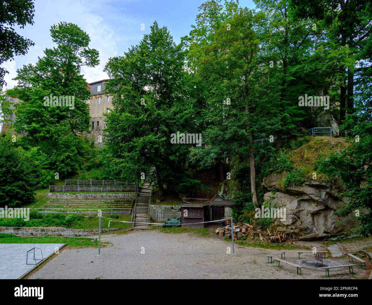 Hohnstein Castle gardens and open air theatre in Hohnstein, Saxon ...