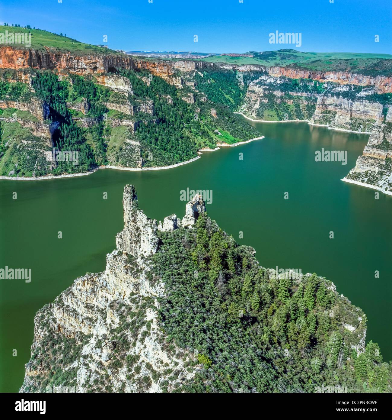 rock point above bighorn lake at mouth of black canyon near fort smith ...