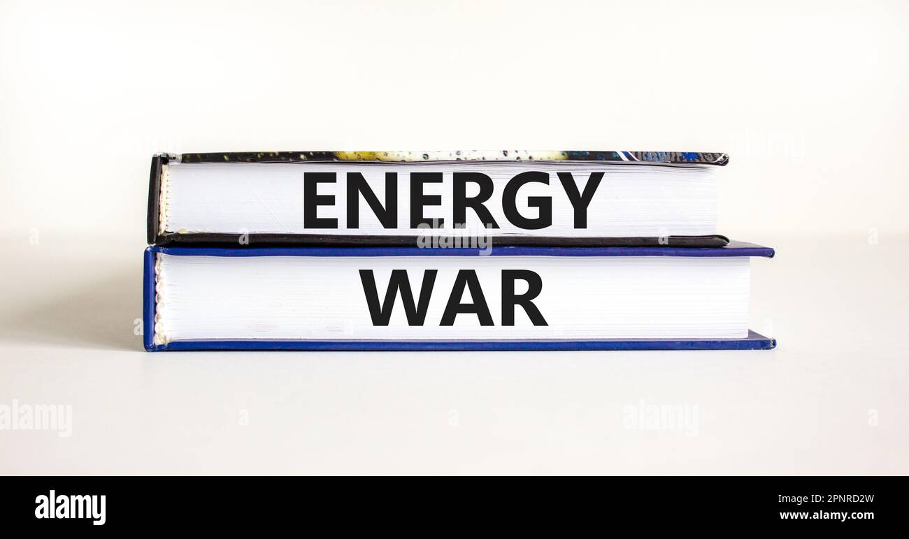 Energy war symbol. Concept words Energy war on beautiful books ...
