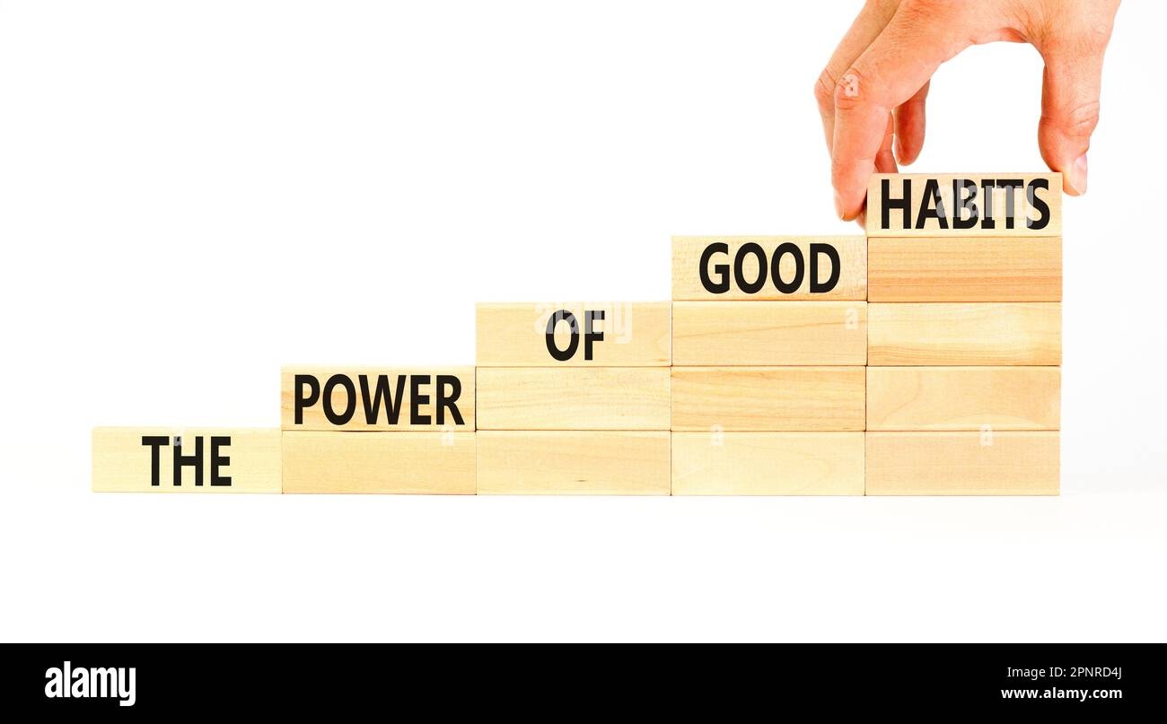 The power of good habits symbol. Concept words The power of good habits ...