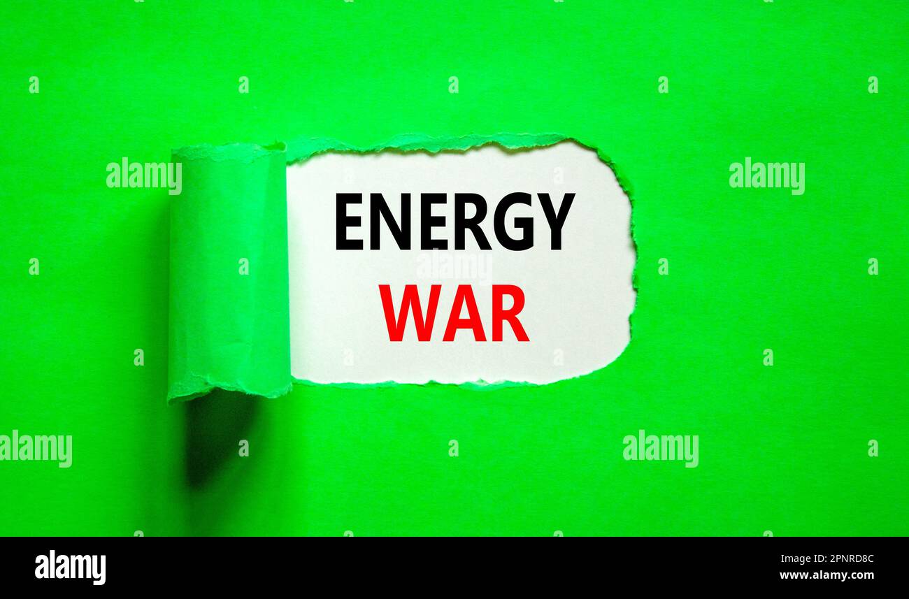 Energy war symbol. Concept words Energy war on beautiful white paper ...
