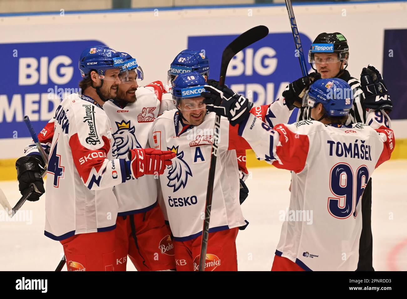 Ostrava, Czech Republic. 20th Apr, 2023. L-R Tomas Kundratek, Michal ...