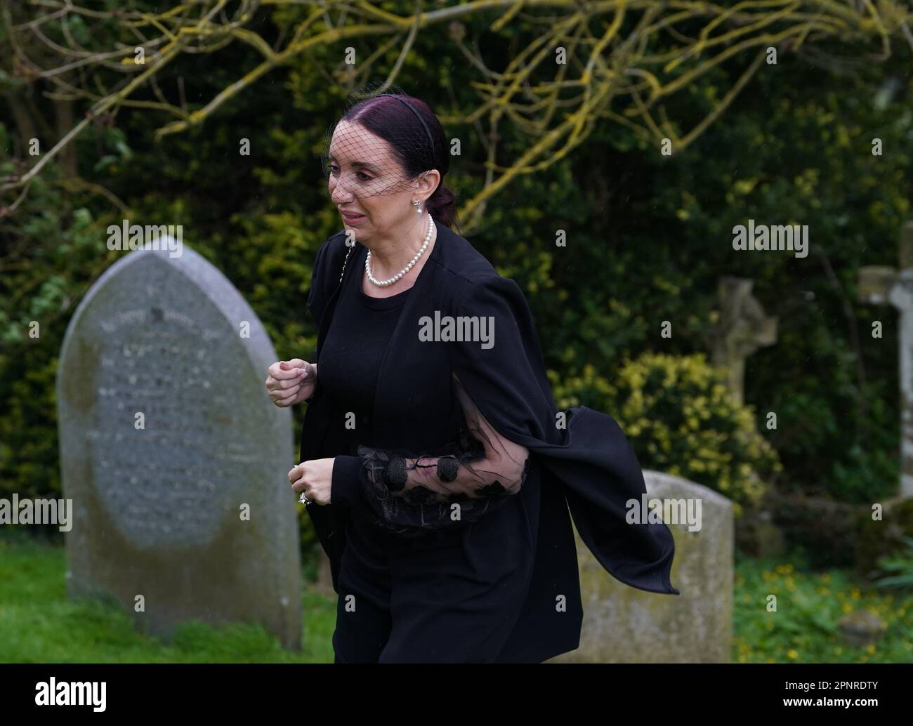 Daughter of Paul O'Grady, Sharyn Mousley, arriving for the funeral of ...