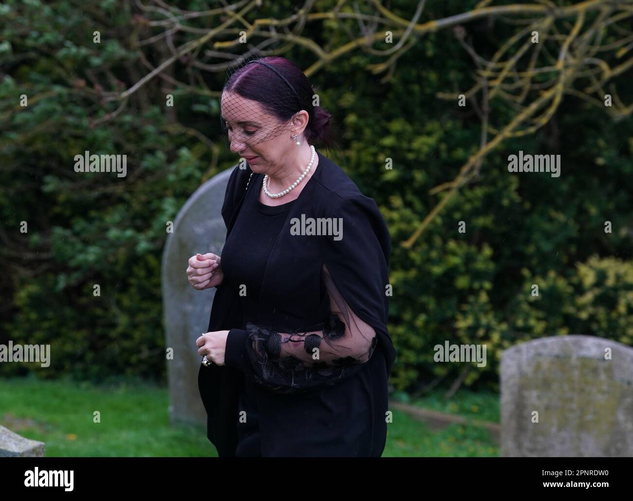 Daughter of Paul O'Grady, Sharyn Mousley, arriving for the funeral of ...
