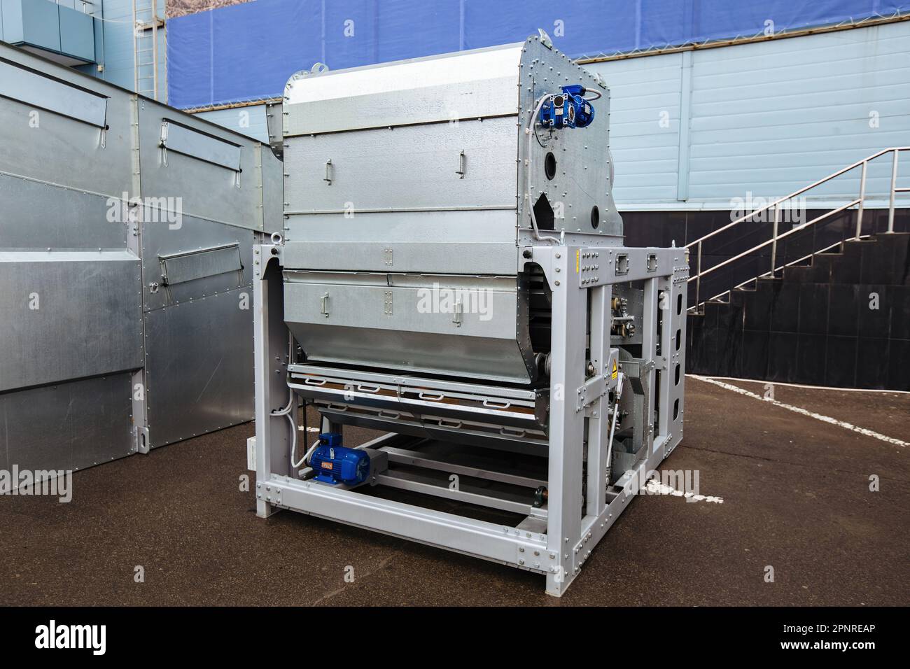 Modern grain cleaning and separation equipment Stock Photo - Alamy