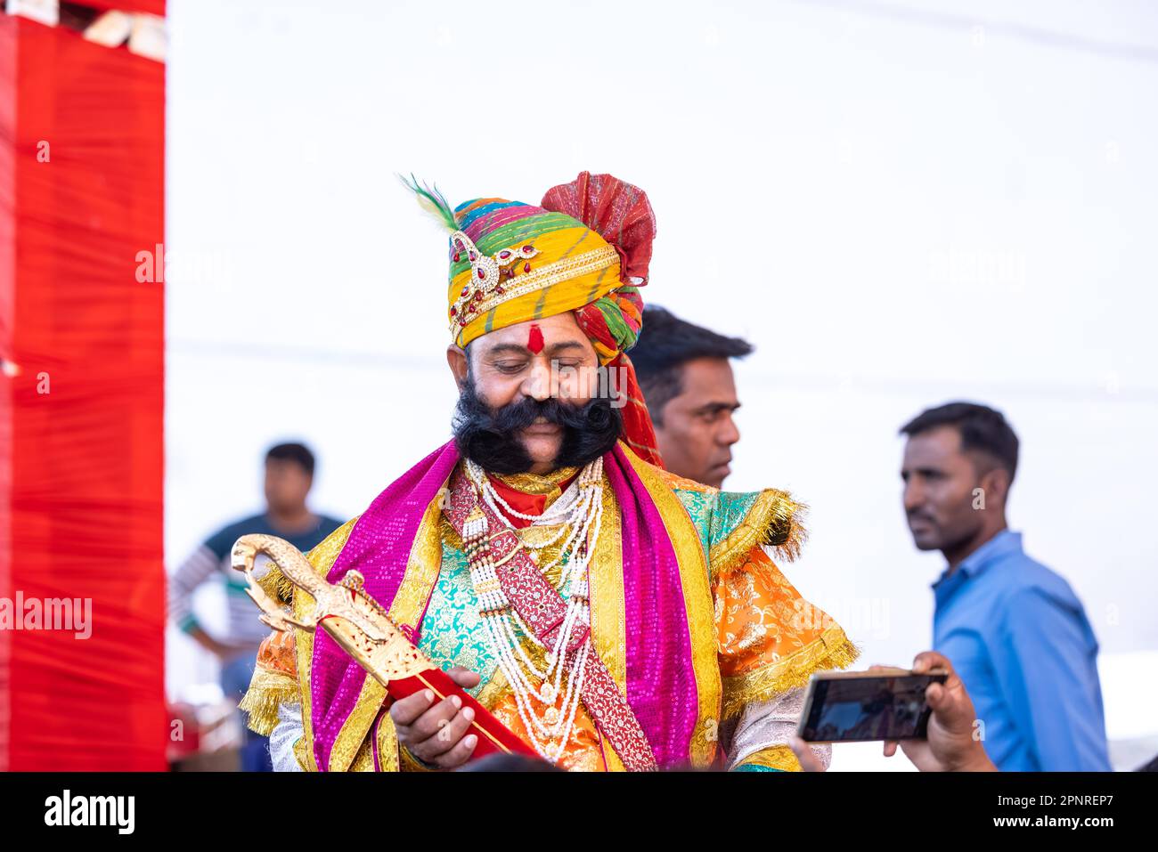 Pushkar fair, Portrait of an rajasthani rajput male with beard and ...