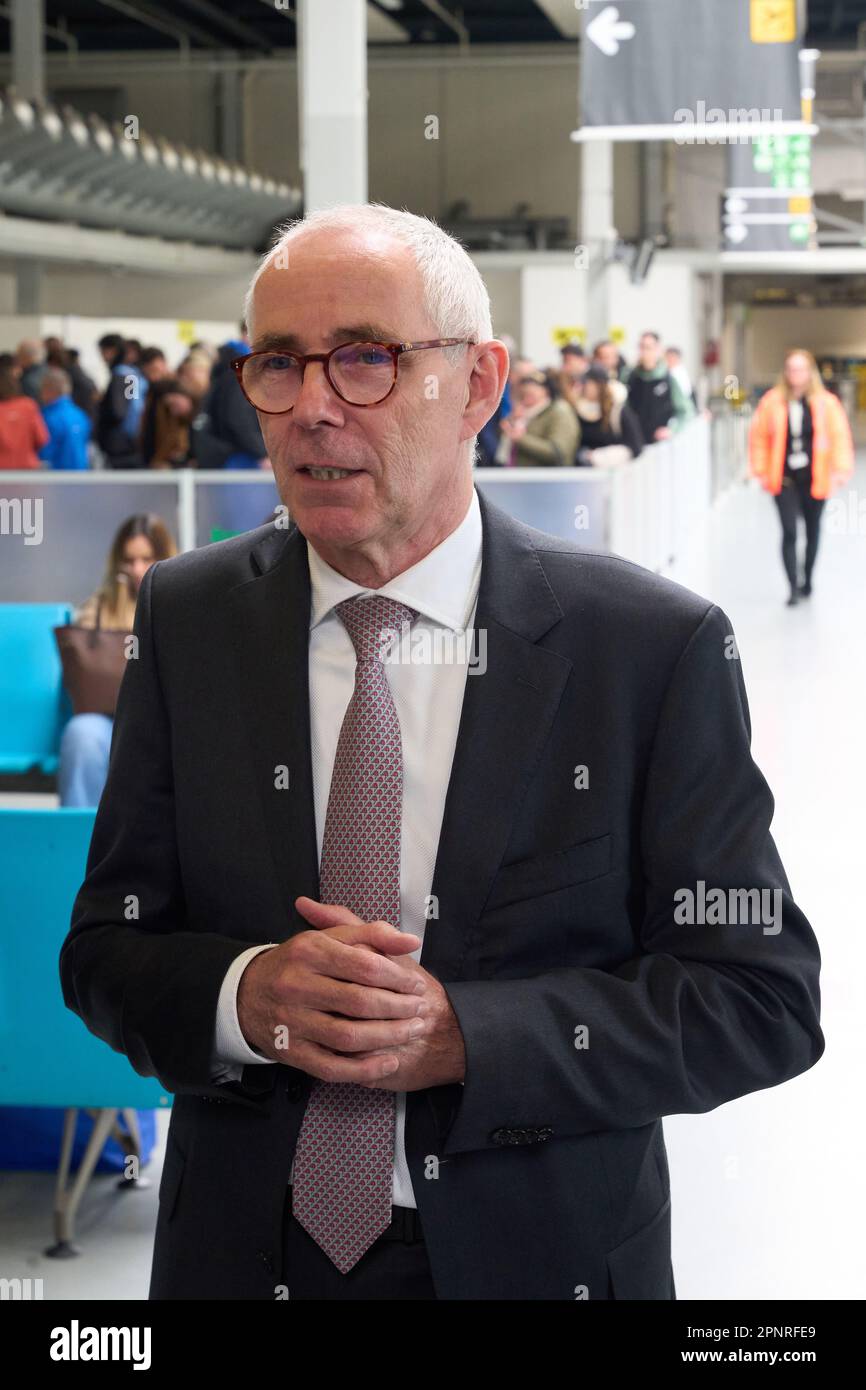 Hahn, Germany. 20th Apr, 2023. Investor Peter Adrian stands in the ...