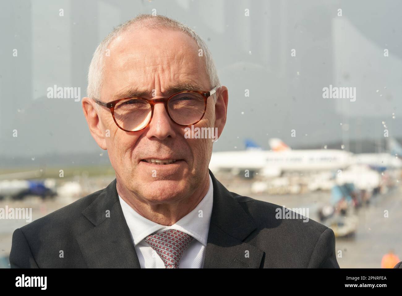 Hahn, Germany. 20th Apr, 2023. Investor Peter Adrian stands on the ...