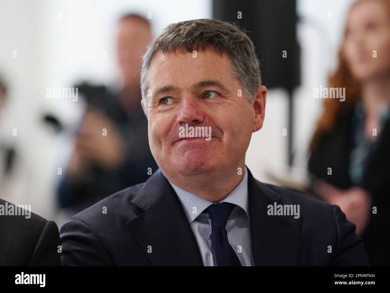Minister for Public Expenditure Paschal Donohoe attends the official ...