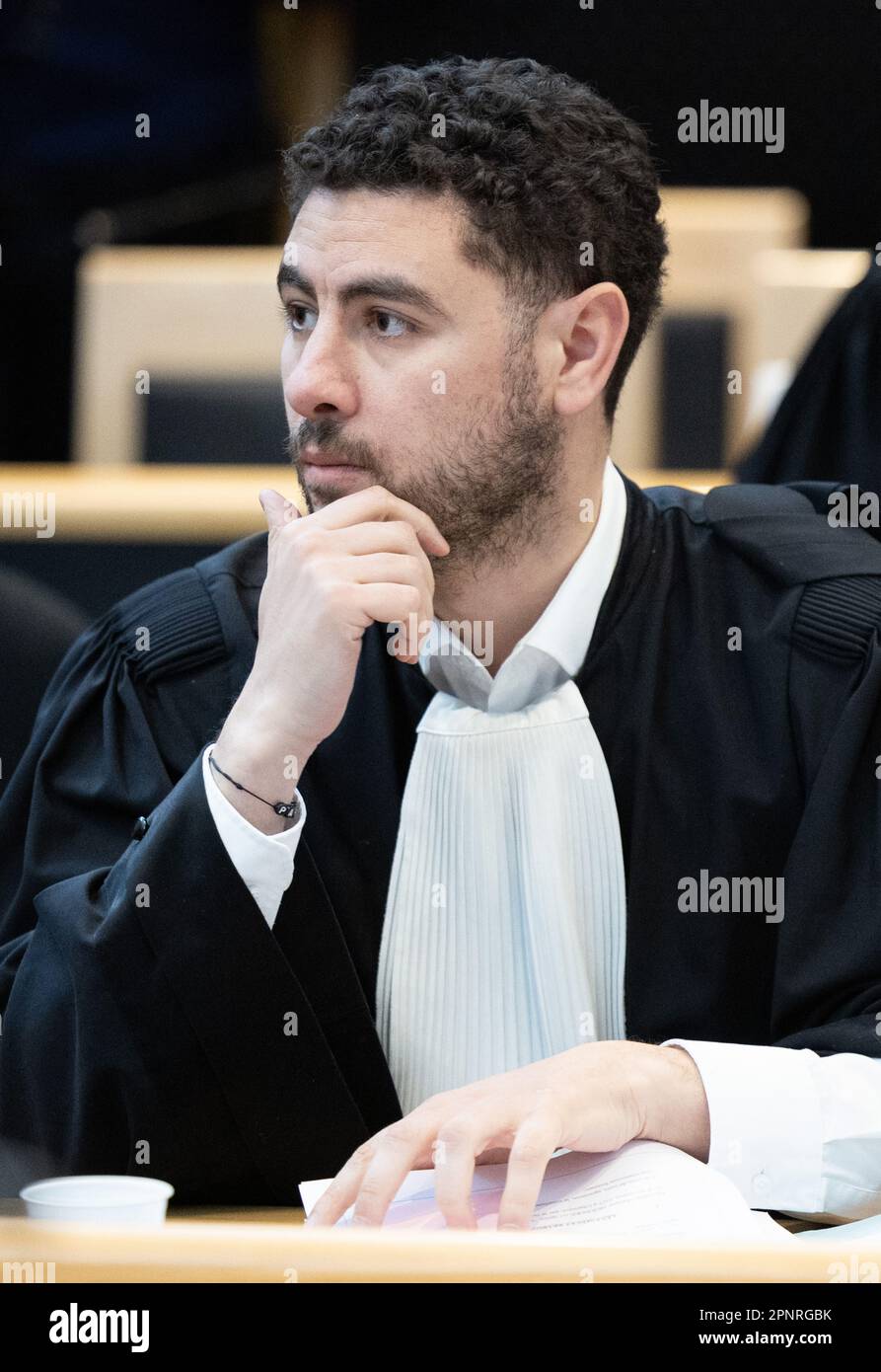 Lawyer Nabil Khoulalene pictured during the jury constitution session ...
