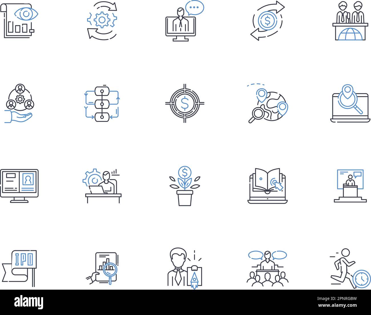 Expense management line icons collection. Budgeting, Tracking ...