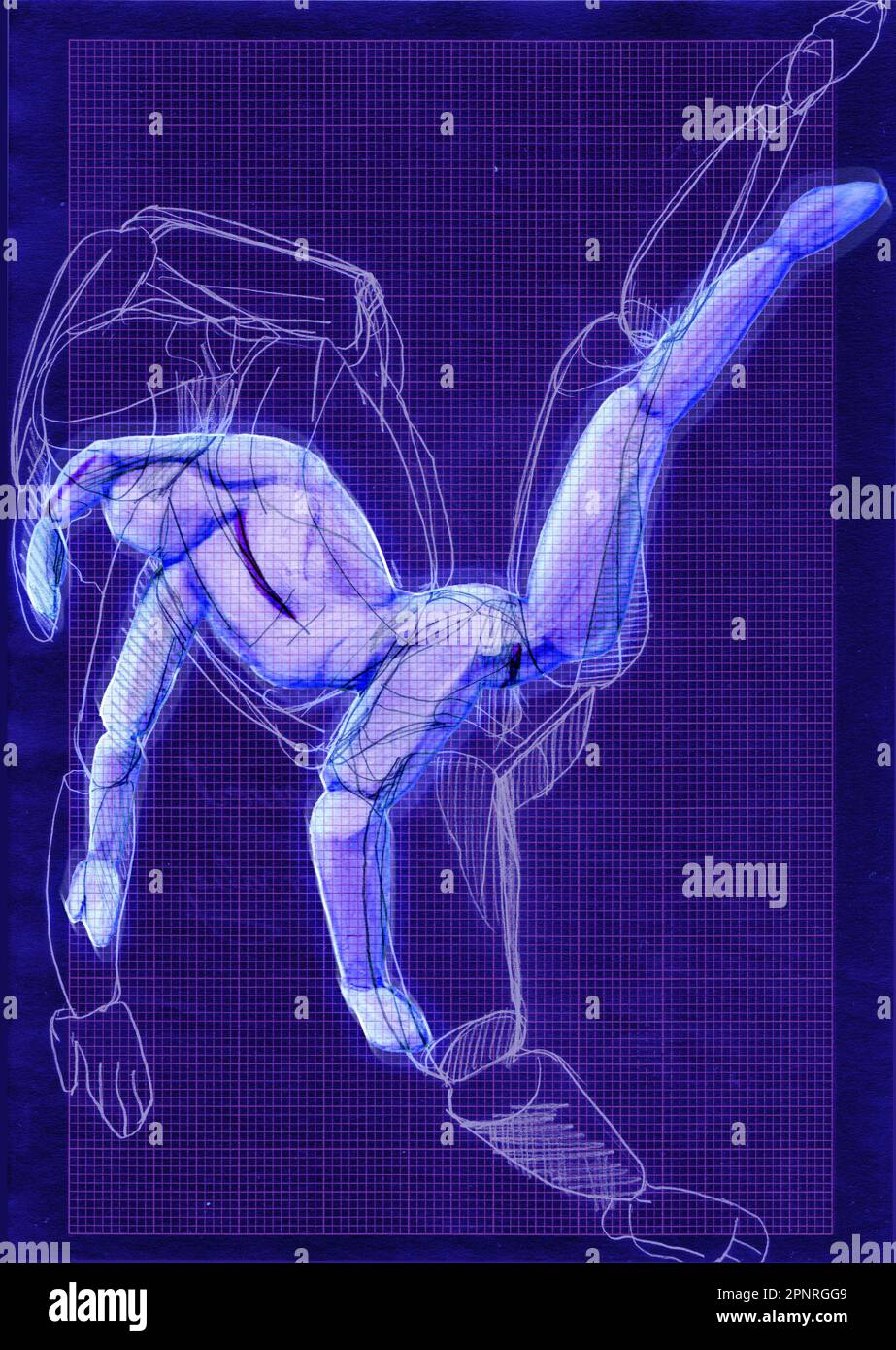 DOPPELGANGER DRAWINGS ORIGINALARTWORKLESLEY SANDLES Stock Photo - Alamy