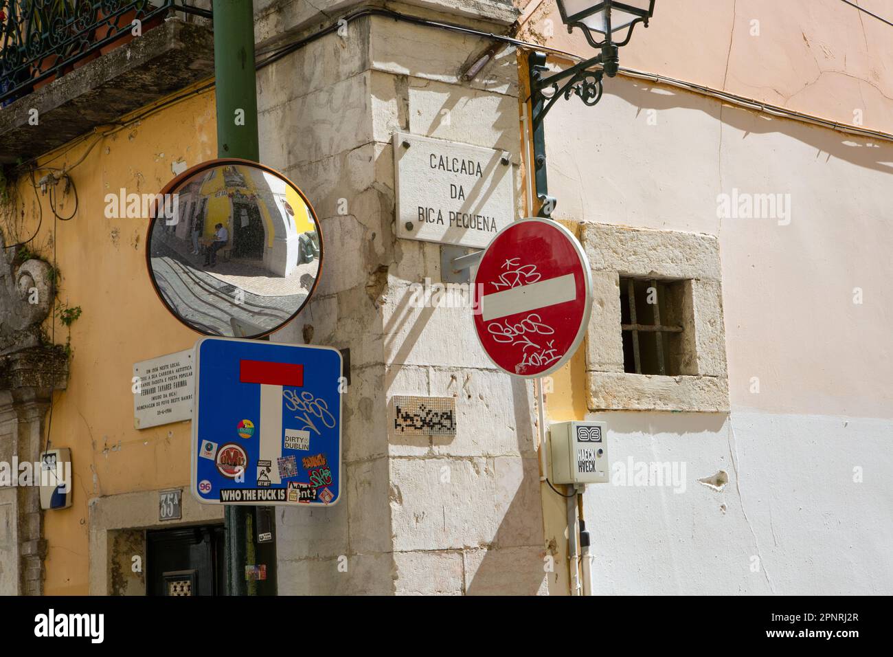 Lissabon, Portugal. 05th Apr, 2023. A street corner on the route of the ...