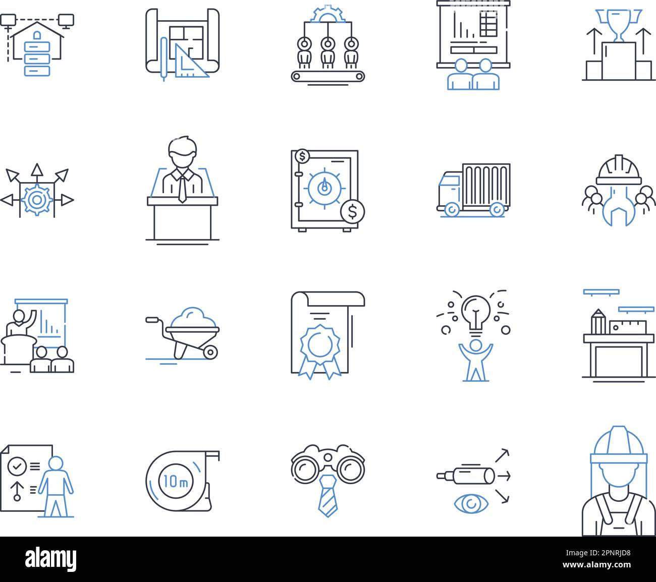 Crafting organization line icons collection. Supplies, Materials, Tools ...