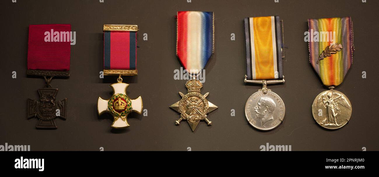 medals of Lanoe Hawker (VC, DSO,1914 Star, British War Medal, Victory ...