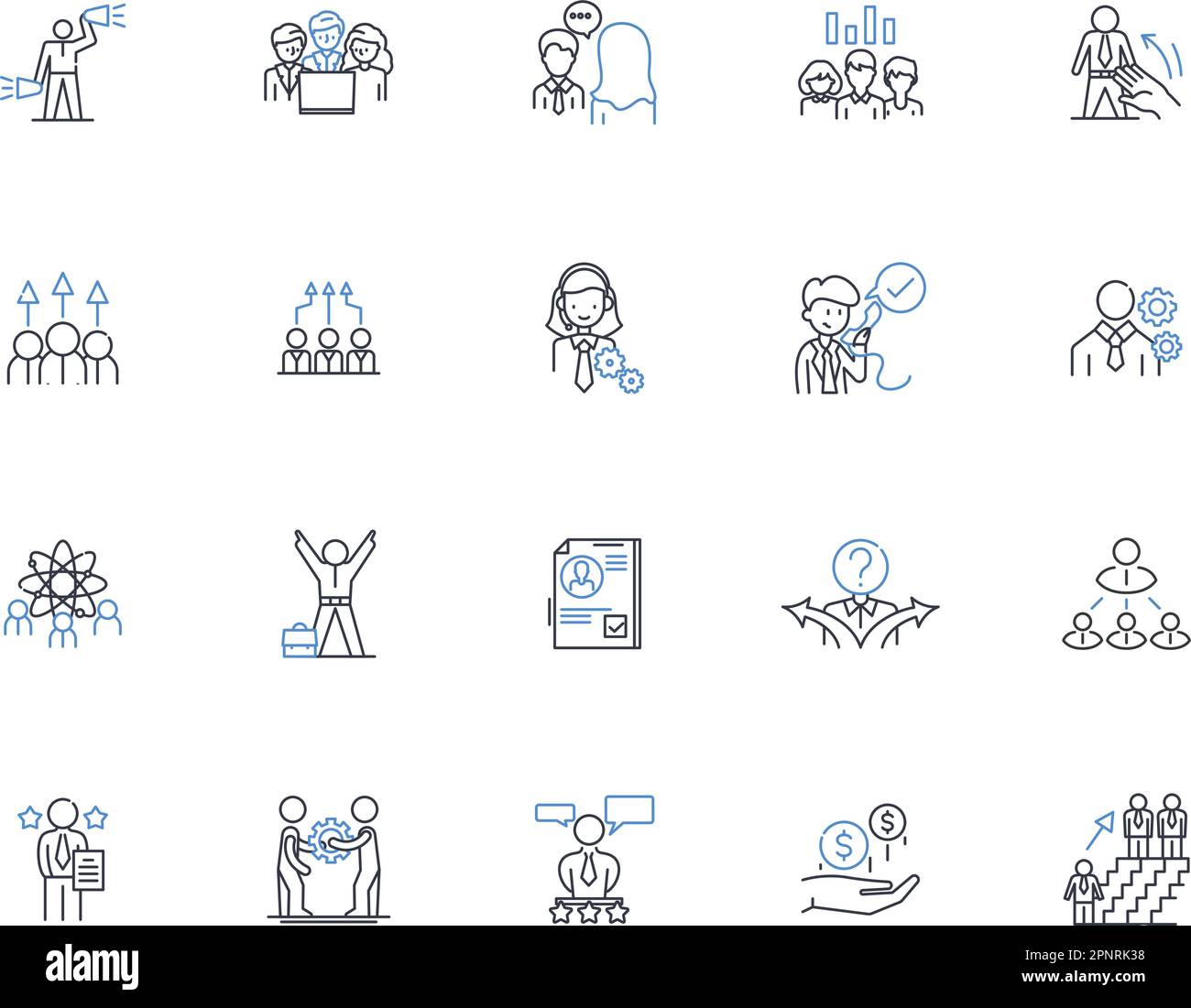 Executives line icons collection. Leadership, Visionary, Decision ...