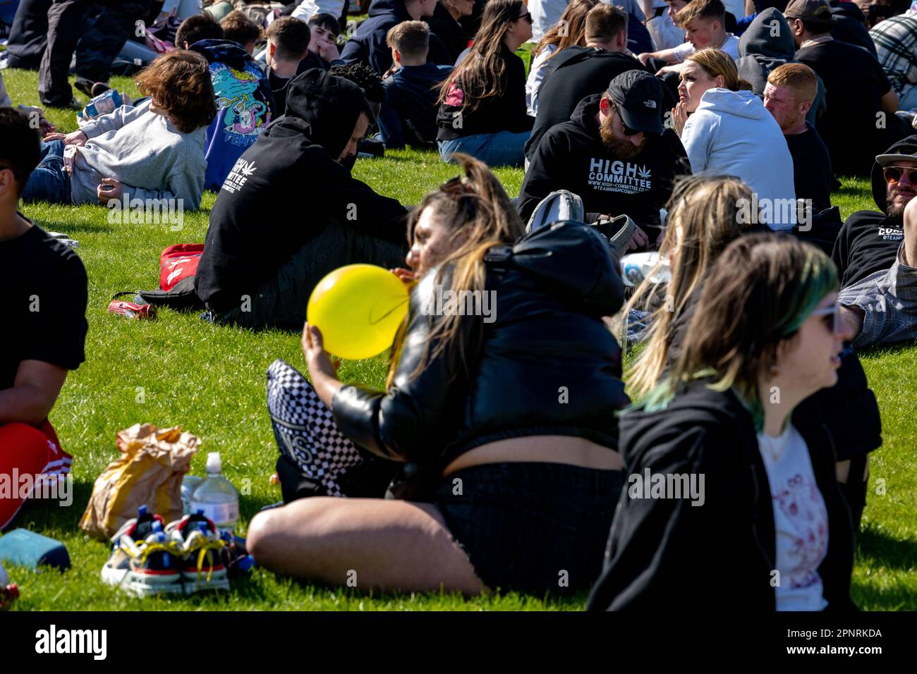 London, UK. 4th Apr, 2023. 420 day a celebrating of marijuana smoking ...