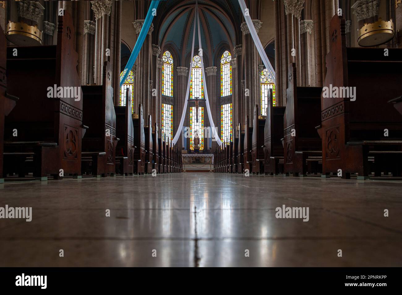 st. Antuan Catholic Church interior design in Istanbul Stock Photo - Alamy