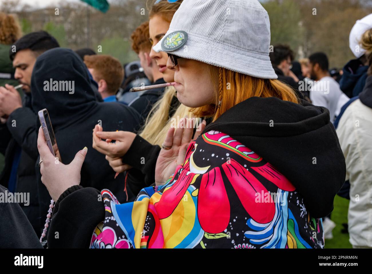 London, UK. 4th Apr, 2023. 420 day a celebrating of marijuana smoking ...