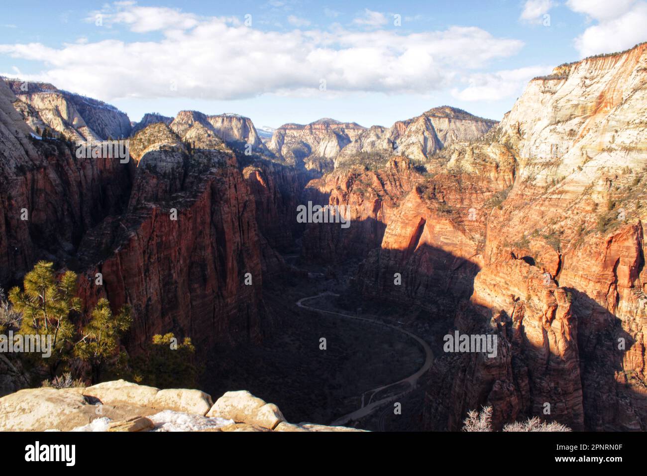 The narrows, from angel's landing peak, Zion Valley National Park, Utah ...