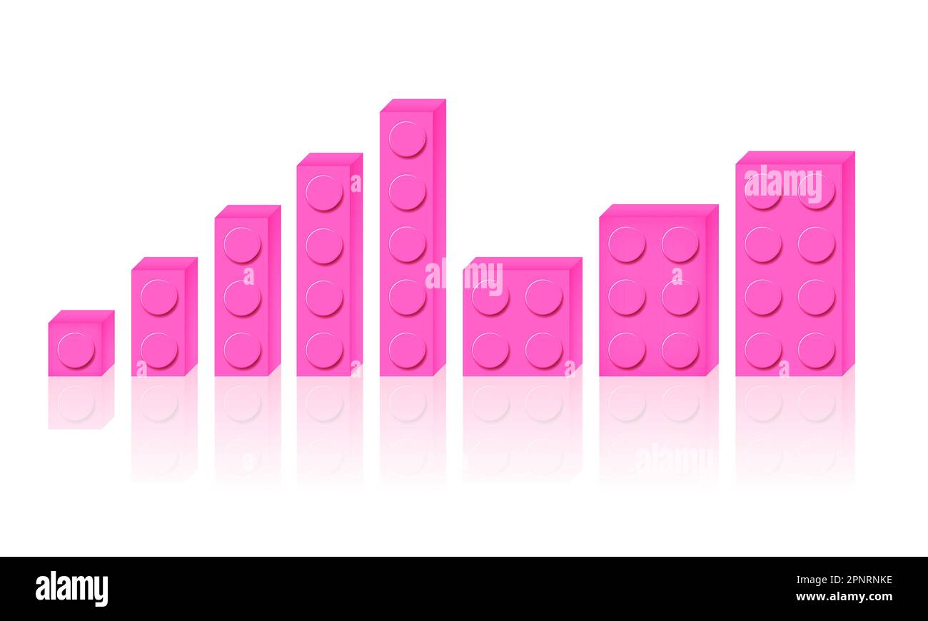 Set of various colored bricks Stock Photo - Alamy