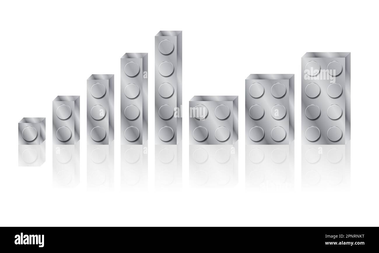 Set of various colored bricks Stock Photo - Alamy