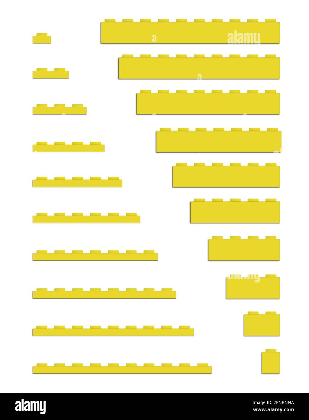 Set of colorful building bricks in various lengths Stock Photo - Alamy