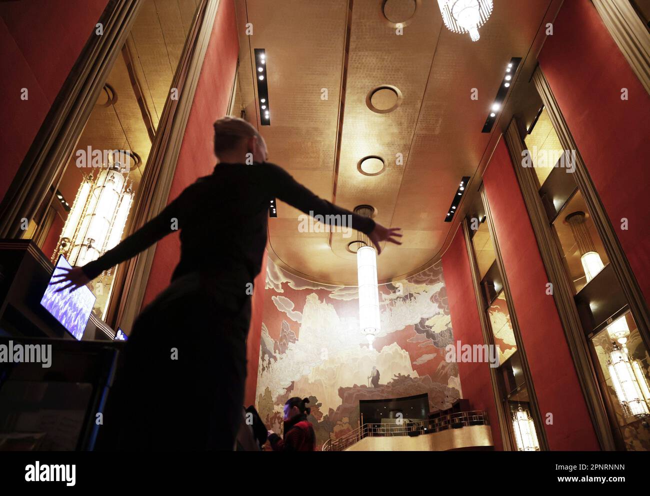 New York, United States. 20th Apr, 2023. Dancers warm up in the Grand ...