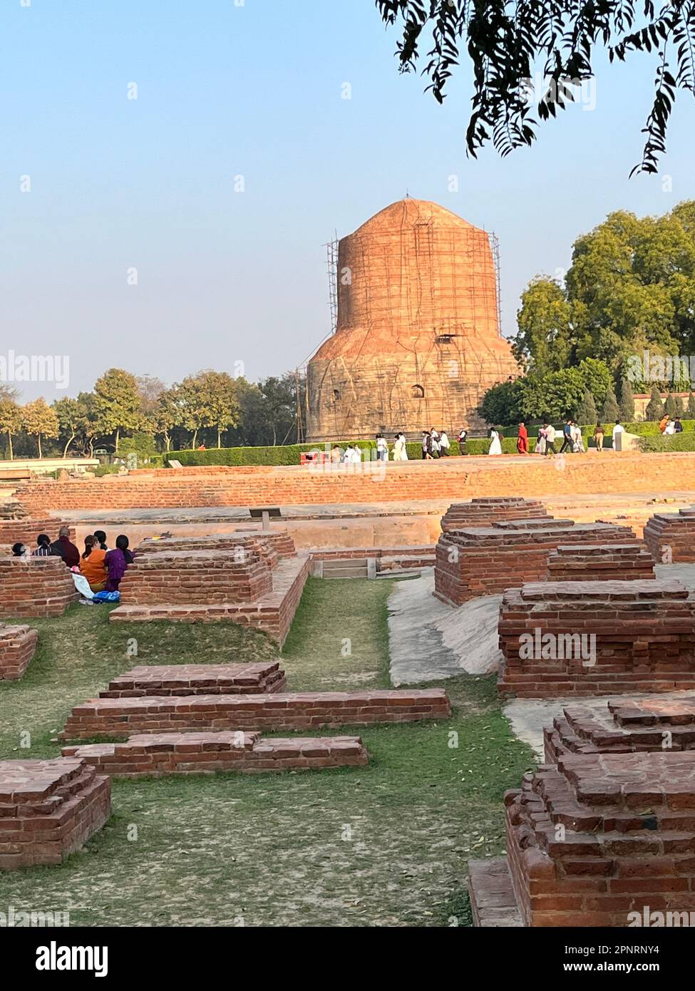 Dhamek Stupa at Sarnath in India is a place where the Buddha gave the ...