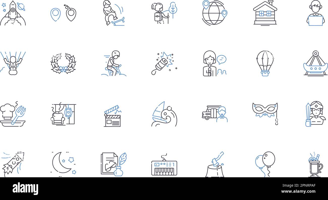 Quest line icons collection. Adventure, Exploration, Discovery ...