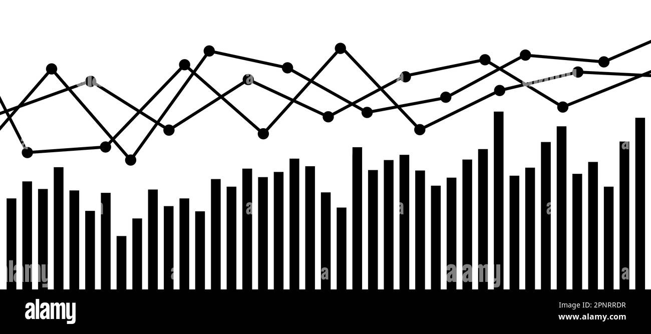 Business graph or candle stick. Cartoon growth progress. Financial ...