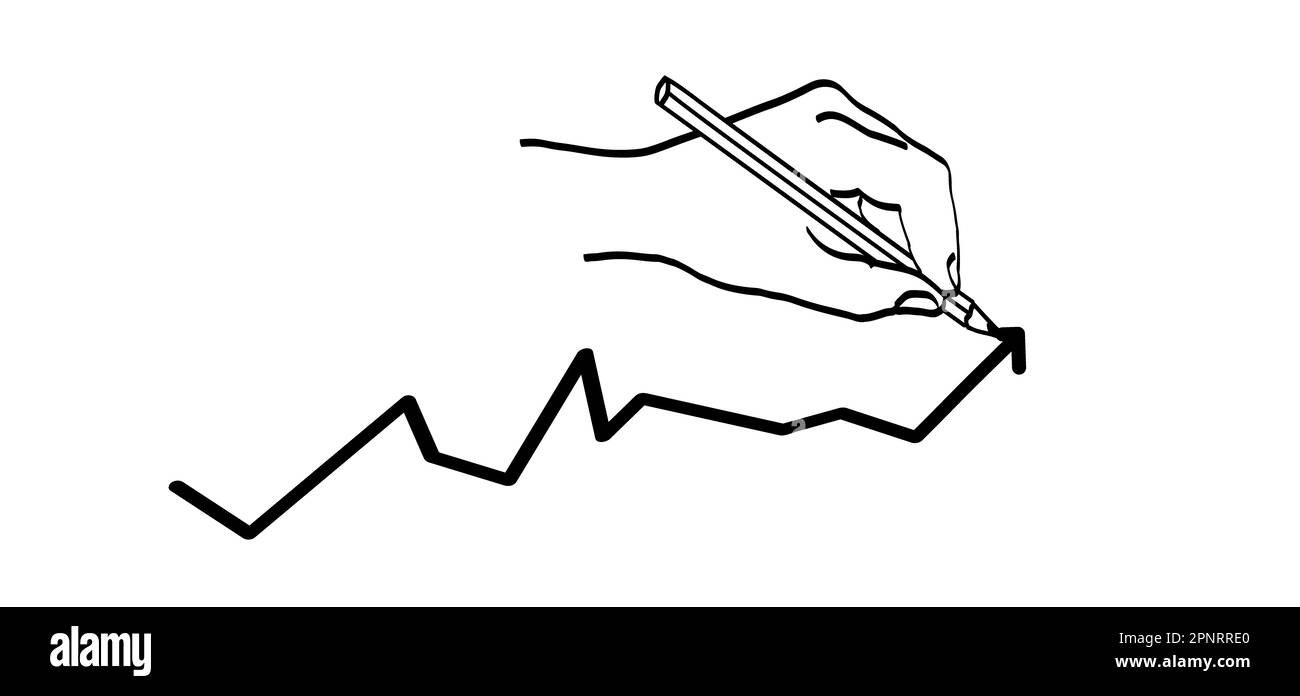 Business graph or candle stick. Cartoon growth progress. Financial ...