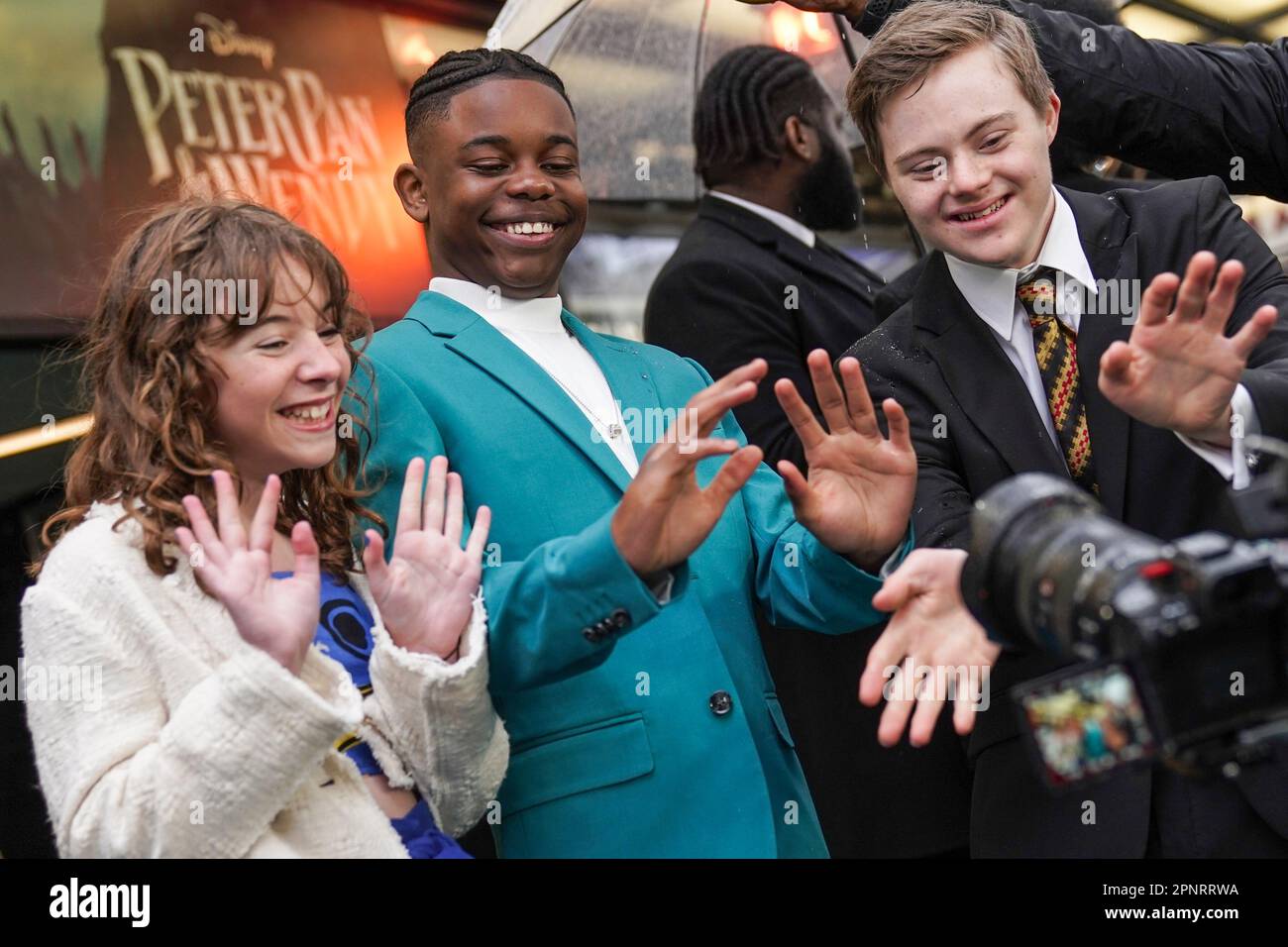 Florence Bensberg, from left, Caelan EdieNoah and Matthews Matofsky ...