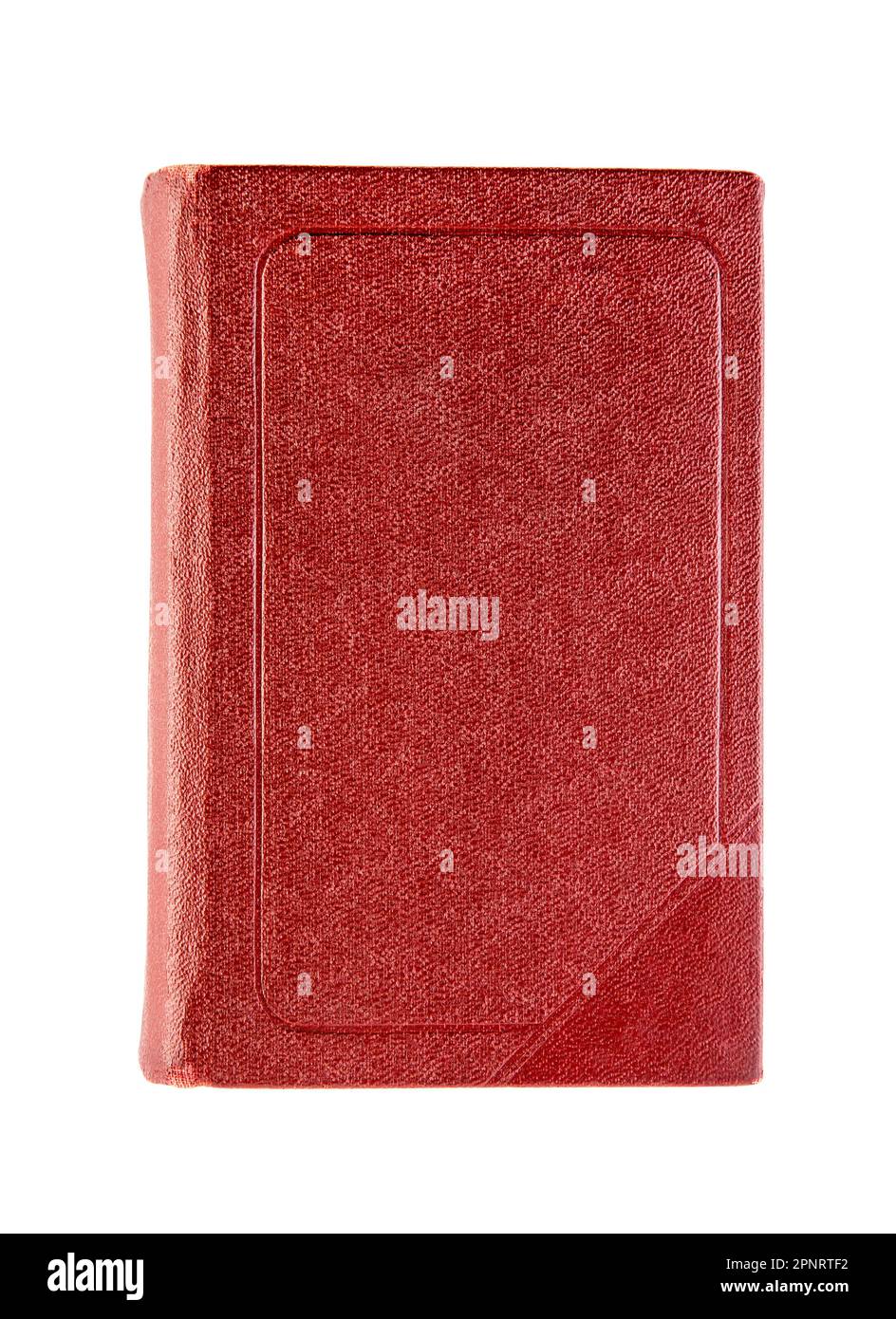 Old red book cover isolated on white background with clipping path ...