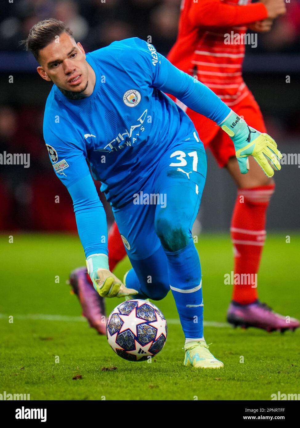 Munich, Germany. 19th Apr, 2023. MUNICH, GERMANY - APRIL 19: Ederson of ...