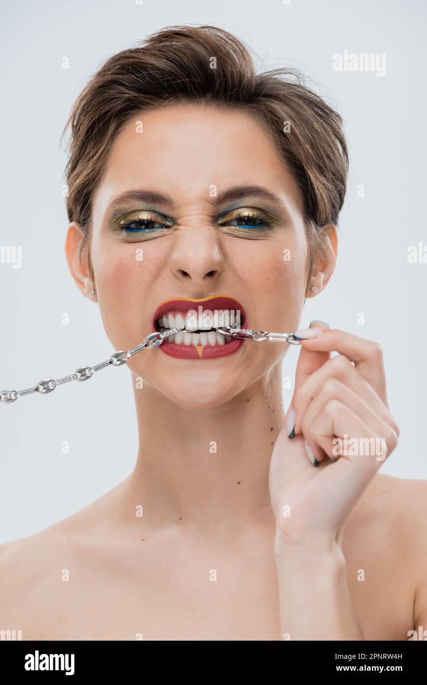 Silver chain isolated hi-res stock photography and images - Alamy